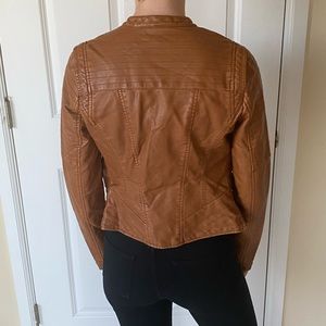 Jackets & Coats | Chestnut Faux Leather Jacket Xs | Poshmark